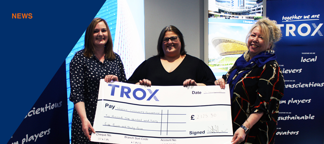 Colleagues at TROX make donation to Thetford Good Causes | TROX UK Ltd
